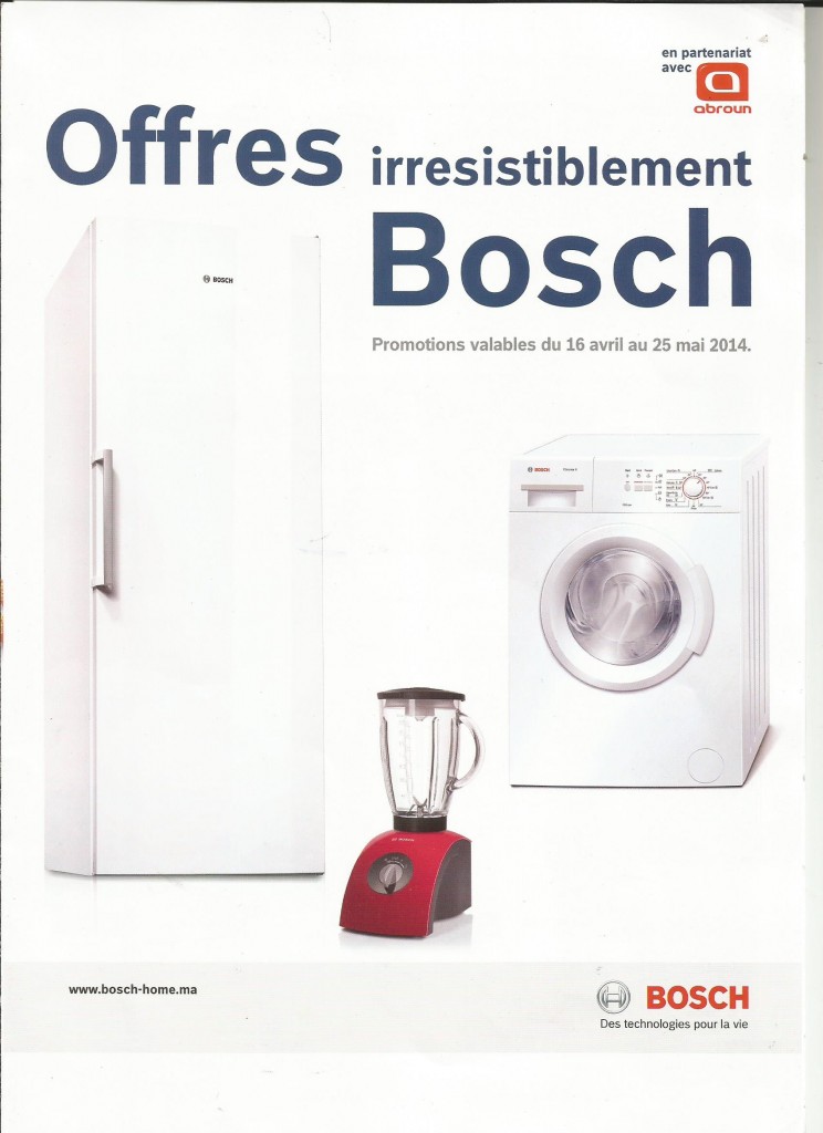 Catalogue Bosch Maroc en partenariat avec Abroun Jusqu’au 25 Mai 2014 ...