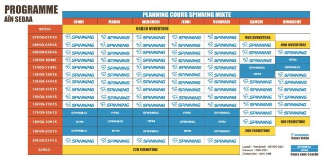 City club planning des cours de touts les club de Maroc - Promotion au ...