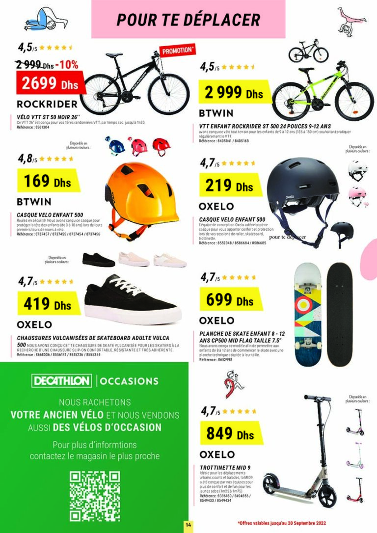 Catalogue Decathlon Maroc Septembre Entrée scolaire 2022 - Promotion au ...
