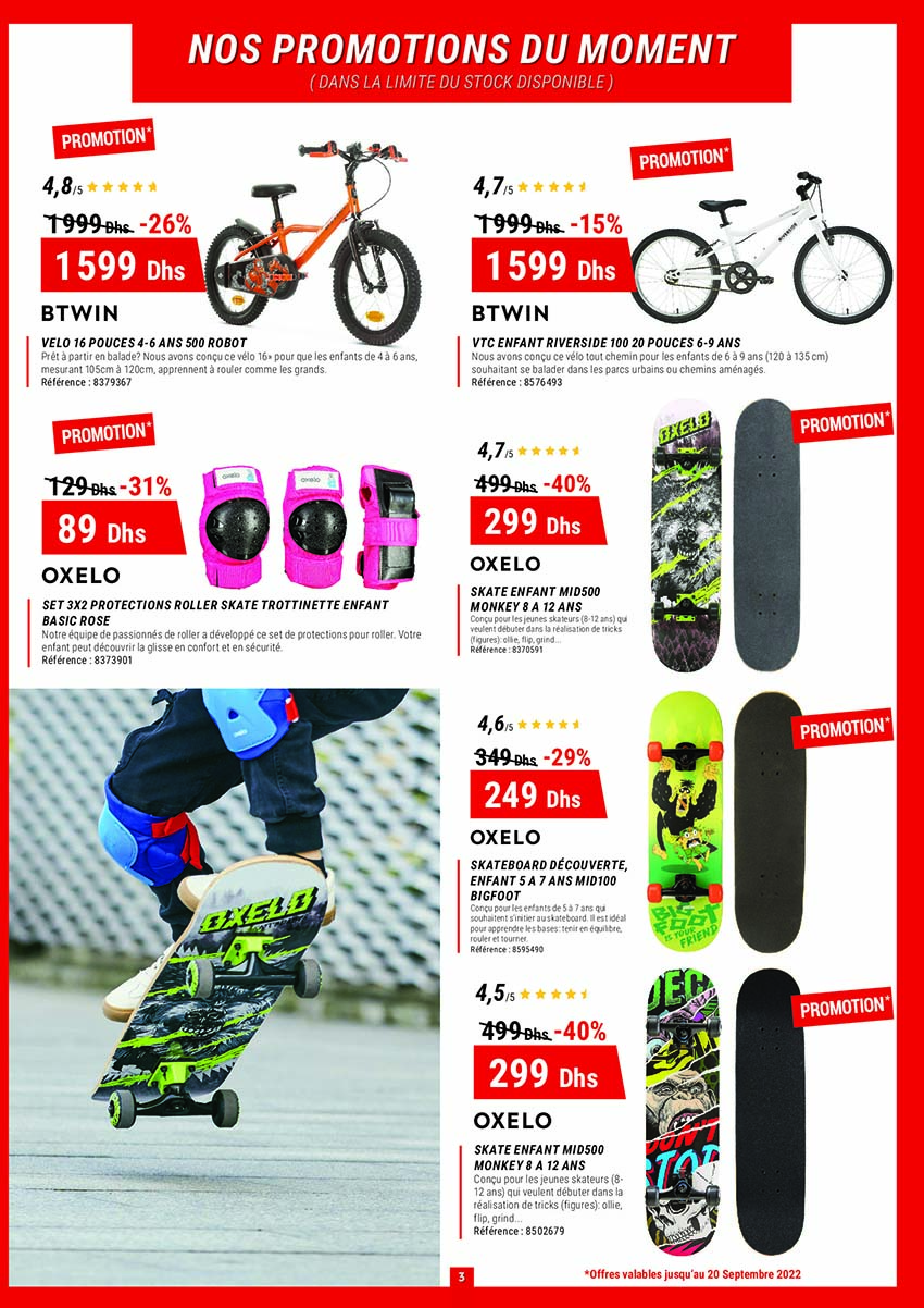 Catalogue Decathlon Maroc Septembre Entrée scolaire 2022 - Promotion au ...