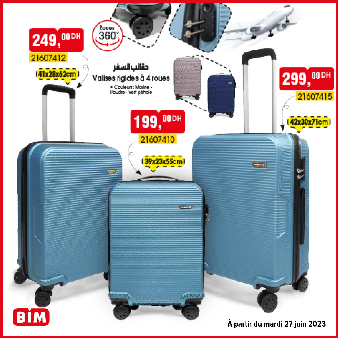 Promotion Bim Maroc Vendredi 30 juin 2023 les Valises rigide