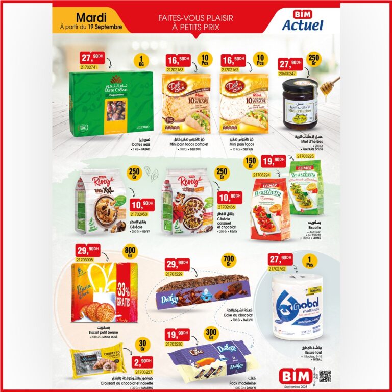 Catalogue Bim 19 Septembre 2023 produits alimentaire snacks
