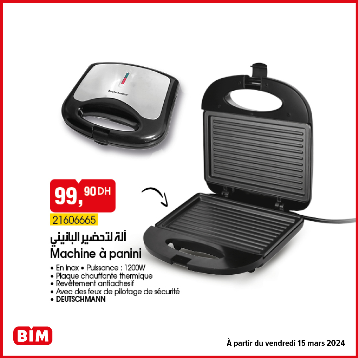 Promotion Bim 15 Mars 2024 Plateau et Mixeur Plangeant