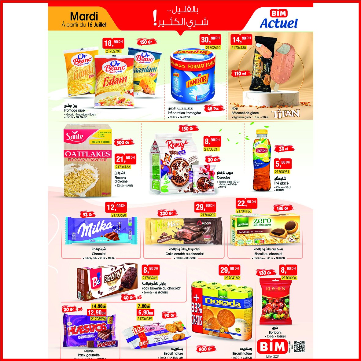 Catalogue Bim Mardi 16 Juillet 2024 Fromage râpé Gouda