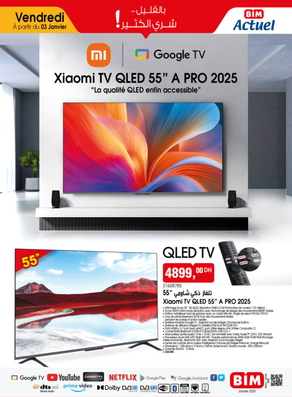 Catalogue Bim 03 Janvier 2025 Xiaomi TV Google TV 55″ A PRO