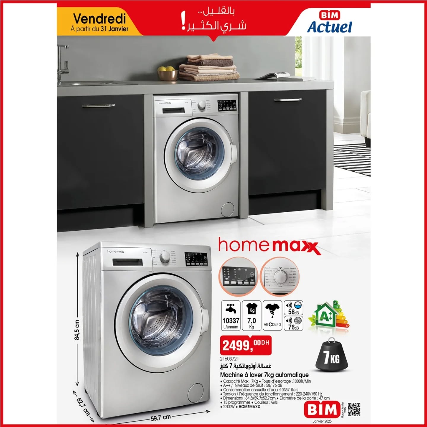 Catalogue Bim 31 Janvier 2025 Machine à laver Homemaxx A